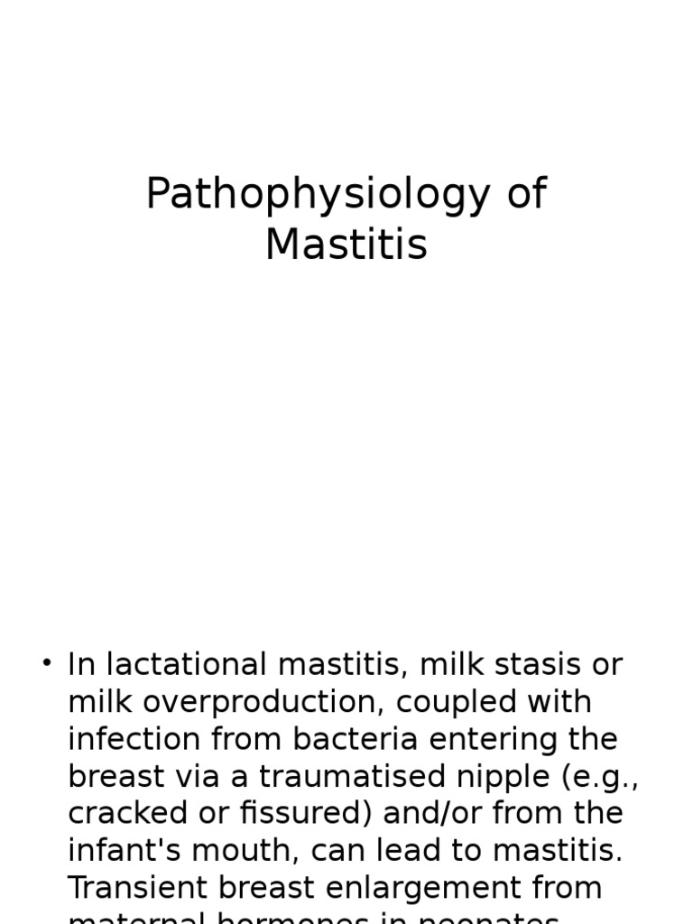 Pathophysiology of Lactational Mastitis | PDF | Science & Mathematics