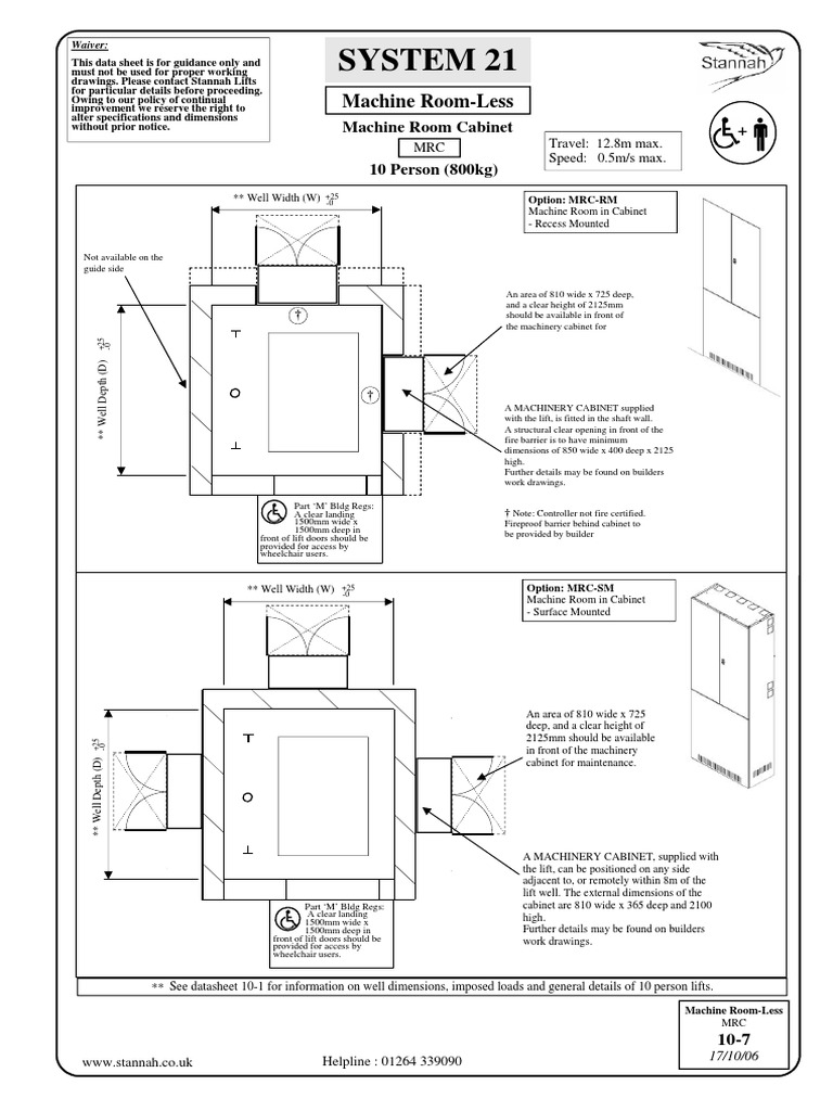 Machine Room-Less Lift Specs | PDF