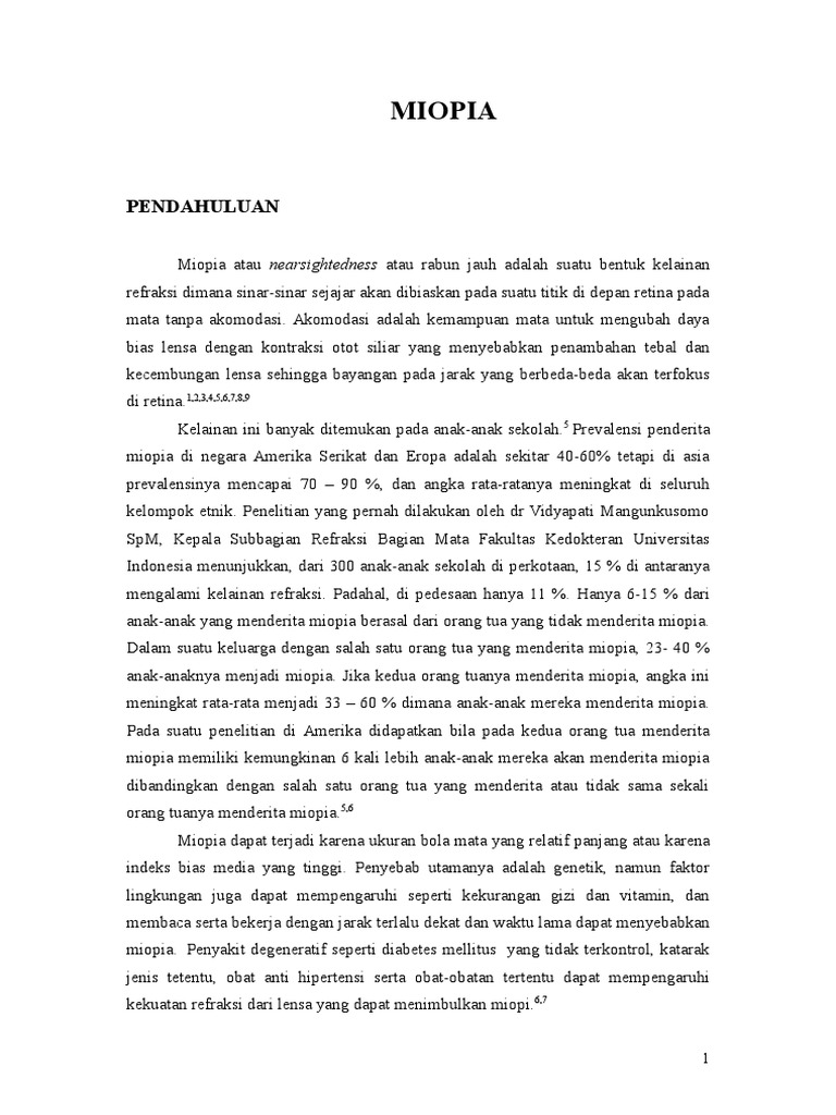 Miopia | PDF | Kesehatan Holistik | Sains & Matematika