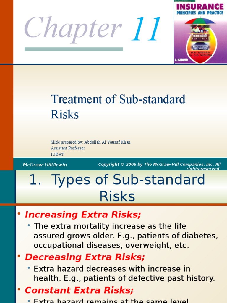 Chapter 11 (Treatment of Sub-Standard Risks) | PDF | Insurance ...