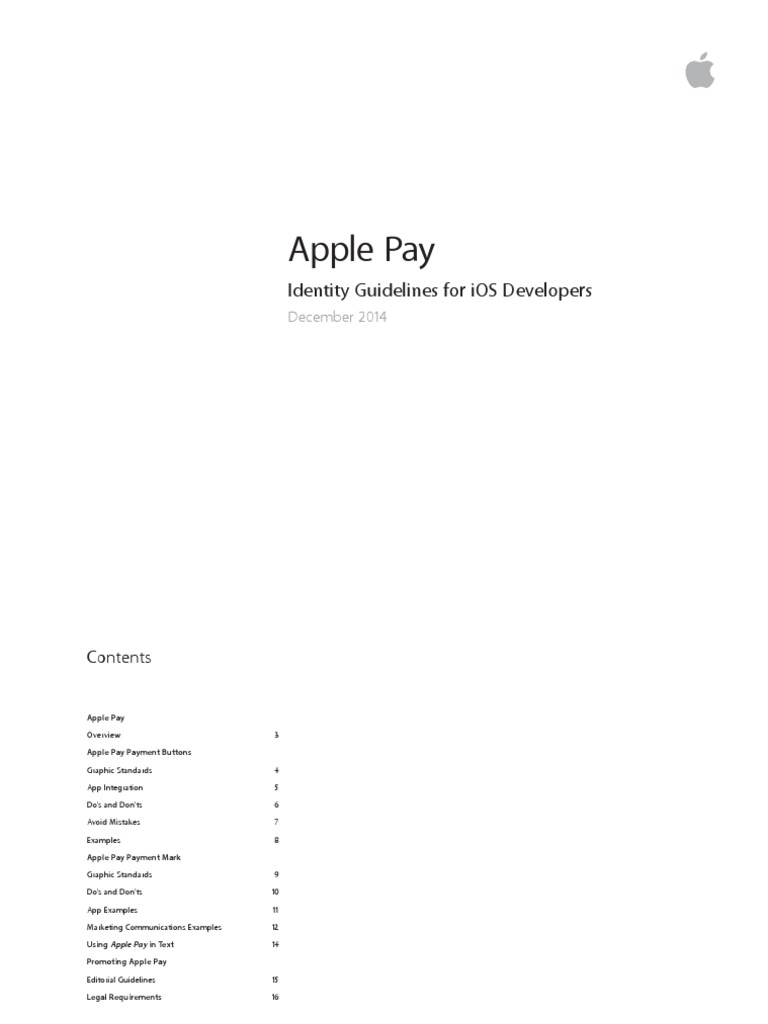 Apple Pay Identity Guidelines | PDF | Apple Pay | Ios