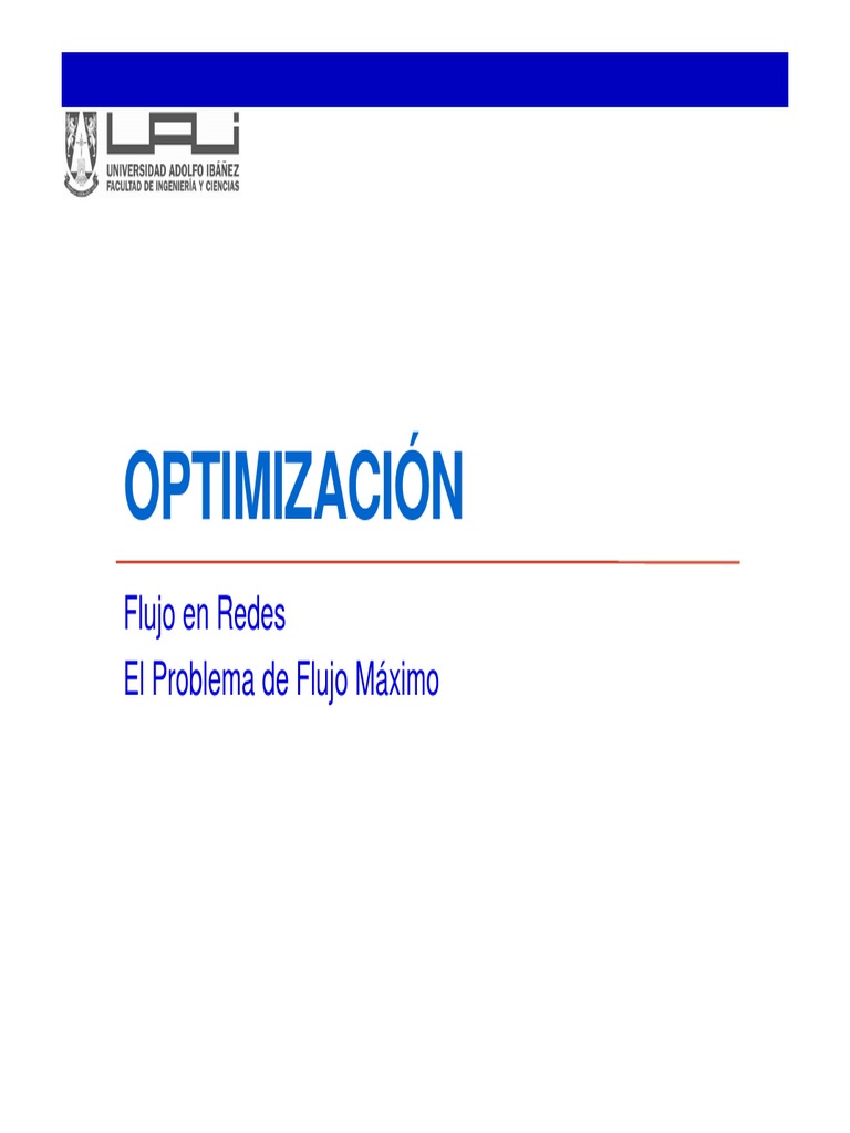 Programación Lineal Redes Flujo Maximo | PDF | Teoría de grafos ...