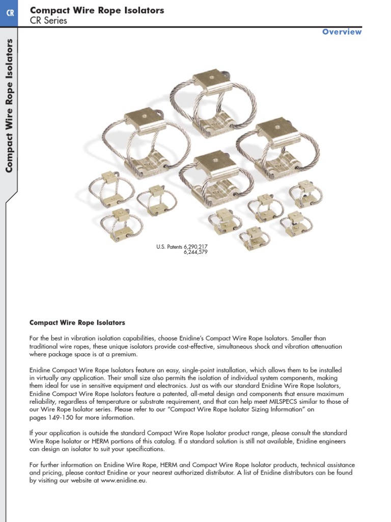 Compact Wire Rope Isolators CR Series | PDF | Mechanical Engineering ...