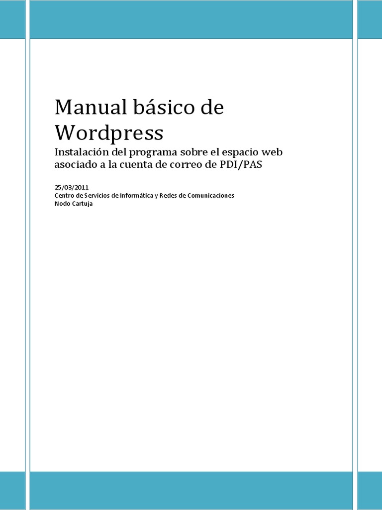 Manual Wordpress | PDF | Word Press | Widget (Gui)