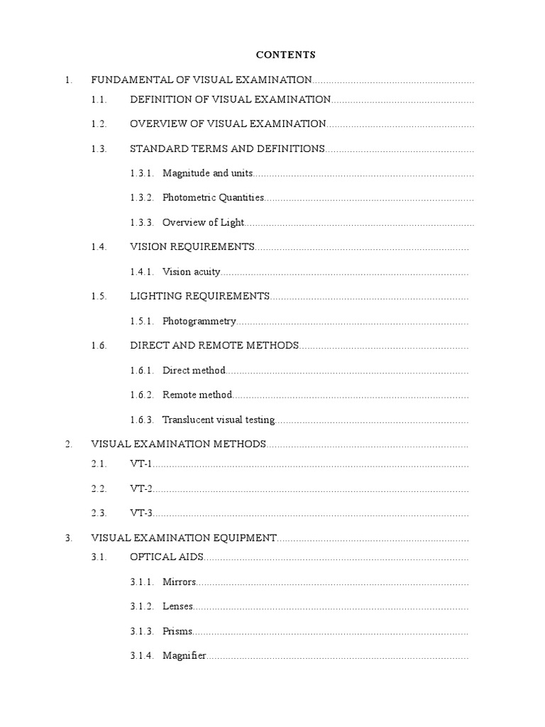 ASNT VT-2 Book Final | PDF | Visual Acuity | Reflection (Physics)
