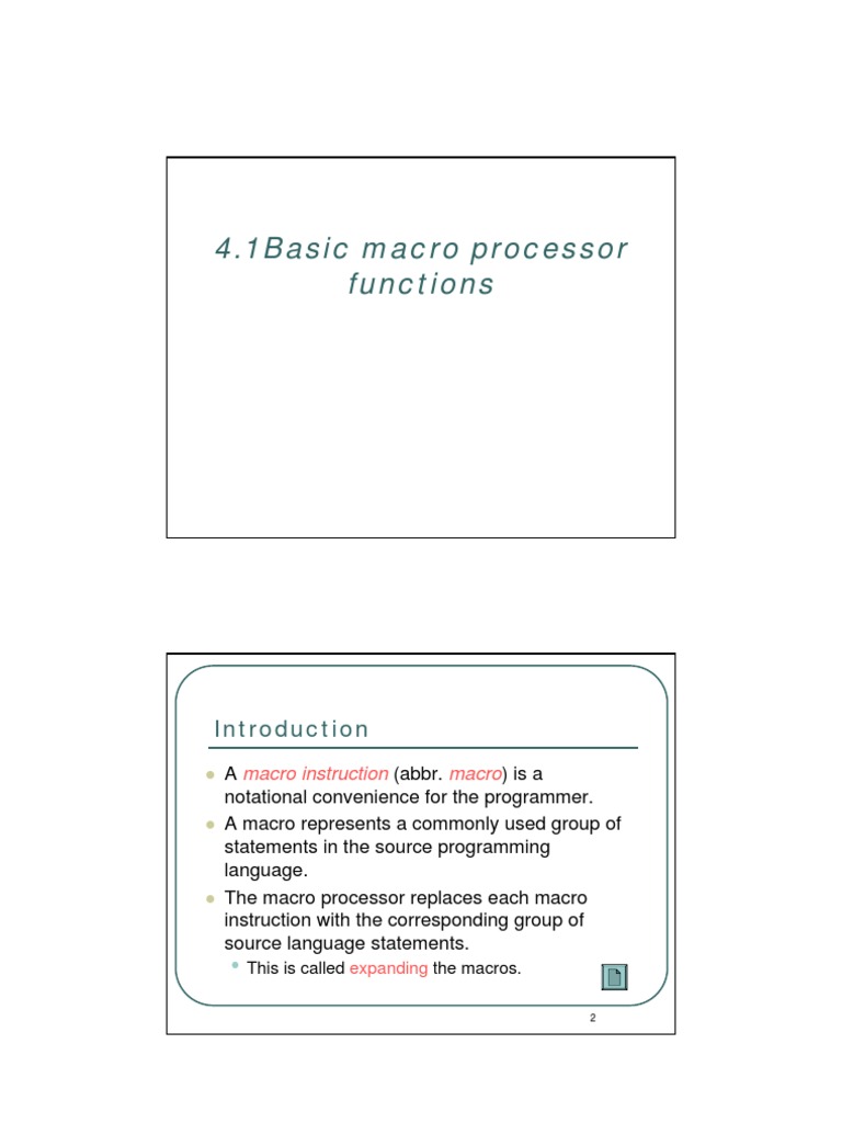 Basic Macro Processor Functions 1 Pdf Macro Computer Science Subroutine