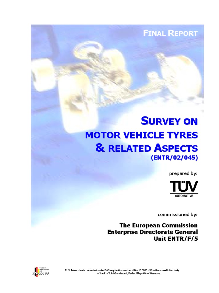 Report Motor Vehicle Tyres en NoRestriction | PDF | Traffic Collision ...