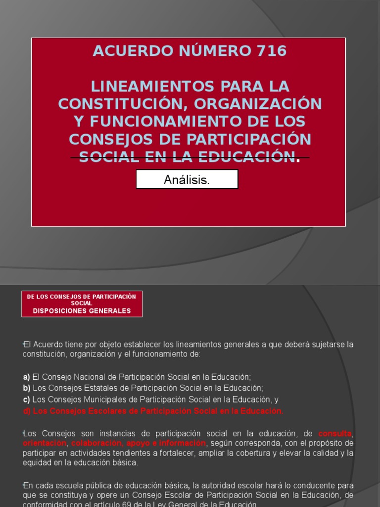 Presentación Acuerdo 716 CEPS | PDF | Sociedad | Familia