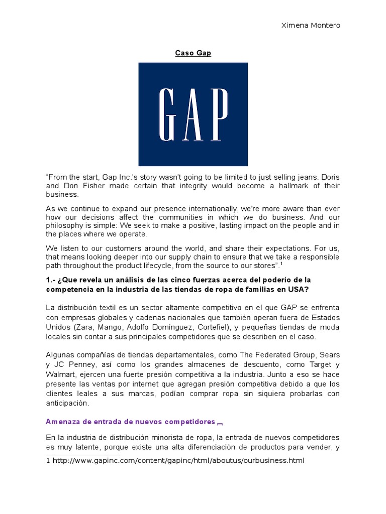 Caso Gap | PDF | Marca | Mercado (economía)