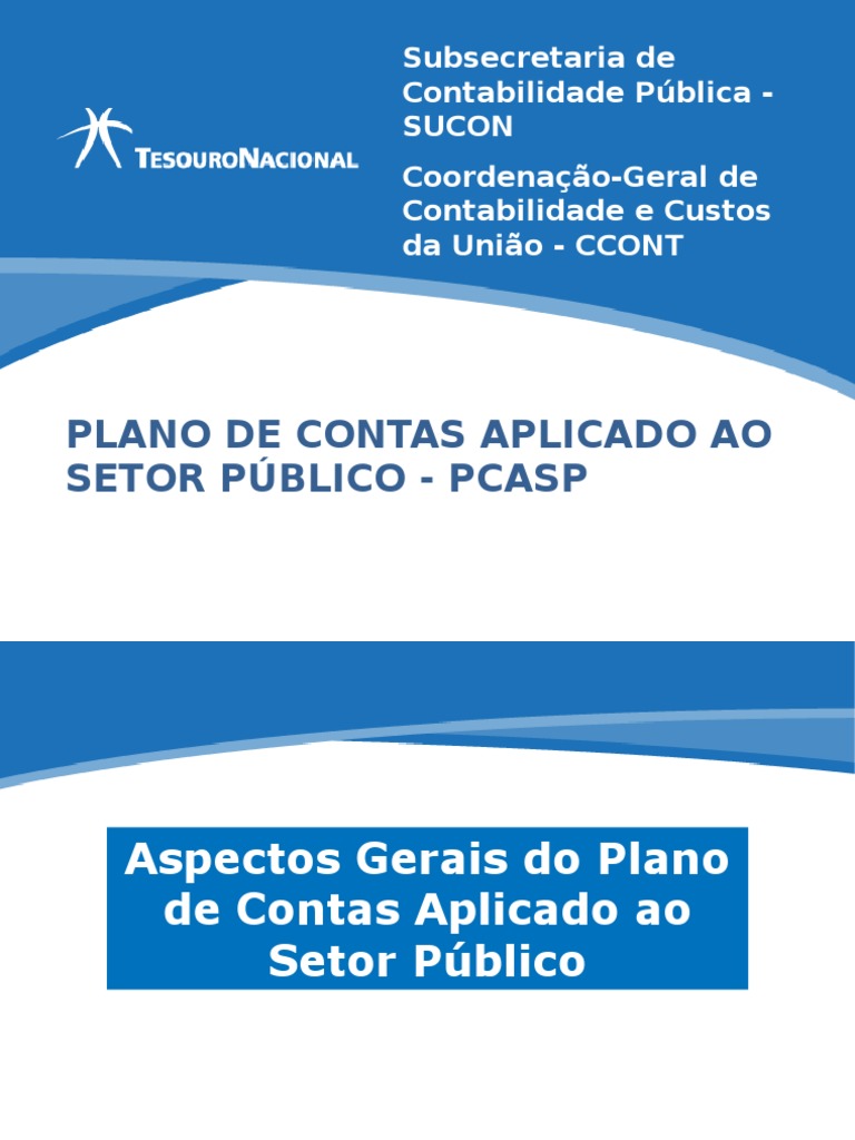 PCASP - Plano de Contas Aplicado Ao Setor Público | PDF | Orçamento ...