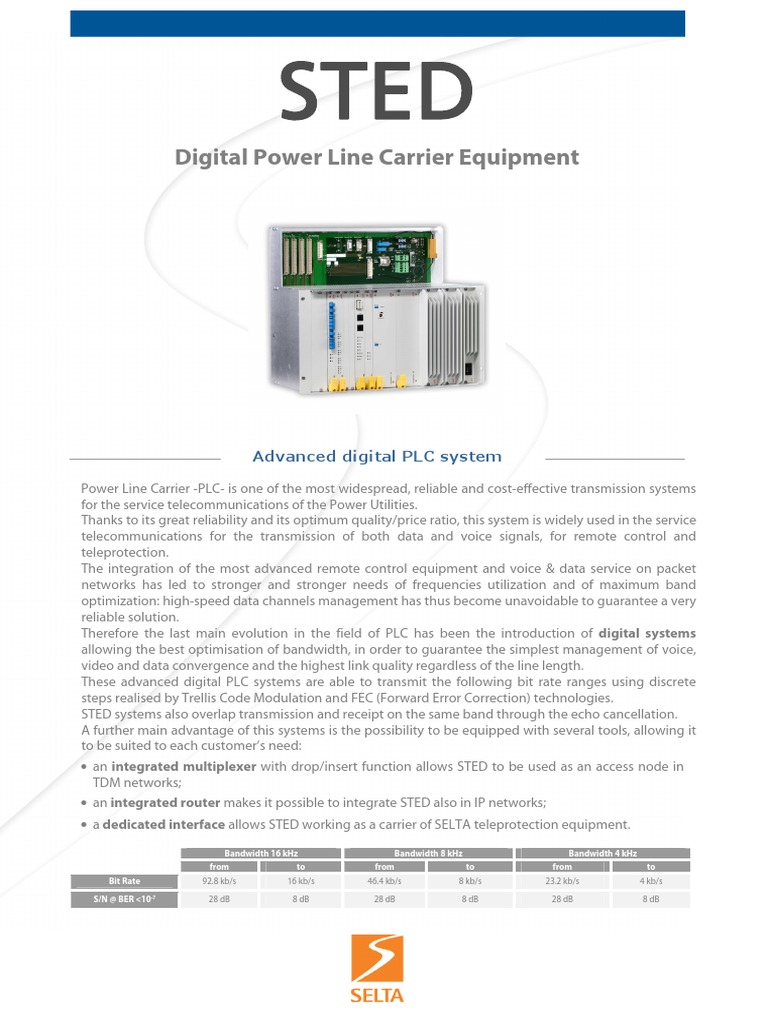 STE D - Digital Power Line Carrier Equipment | PDF | Modem | Forward ...