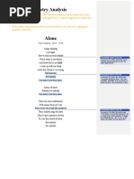 Grade 8 POETRY Analysis | PDF | Poetry | Poetry