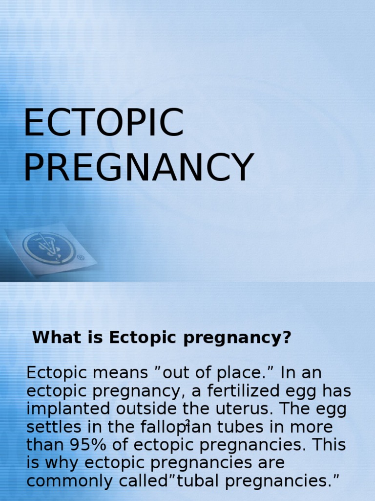 Ectopic Pregnancy Case Study | PDF | Uterus | Labia