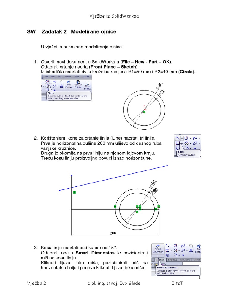 SolidWorks - Vjezba 02 | PDF