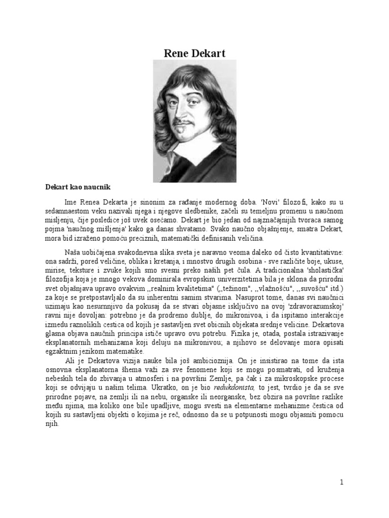 Rene Dekart | PDF