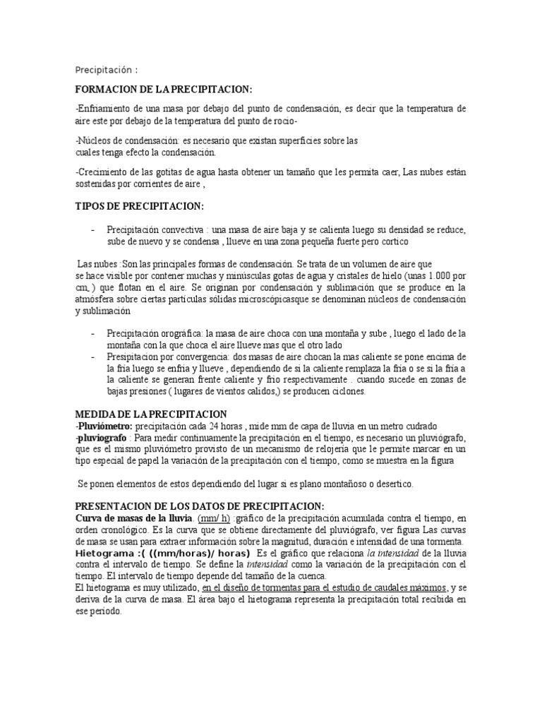 Precipitación | PDF | Precipitación | Lluvia