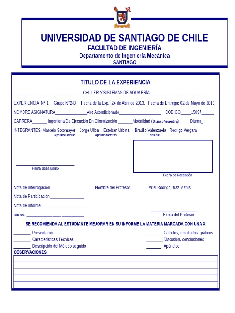 Informe de Aire - Chiller | PDF | Hvac | Aire acondicionado