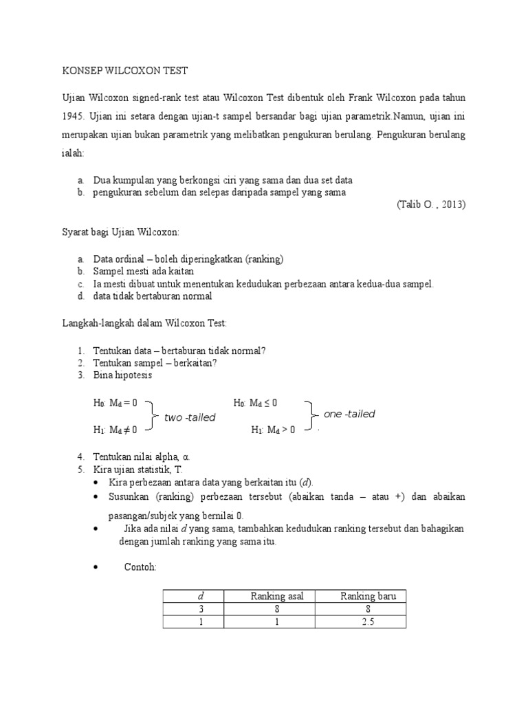 Wilcoxon | PDF