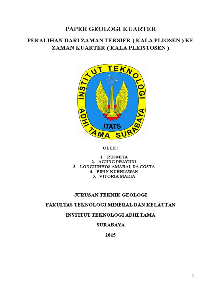 Paper Geologi Kuarter | PDF
