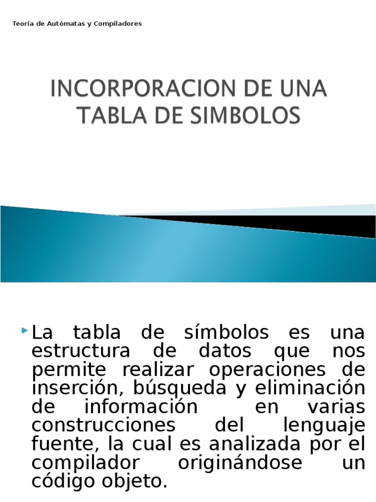 Tabla de Símbolos en Compiladores | PDF | Analizando | Compilador