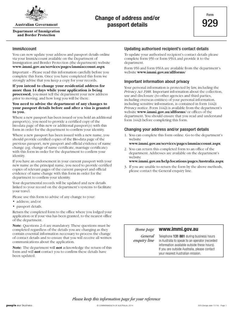 Form 929 | PDF | Passport | Travel Visa