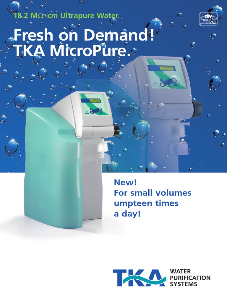 TKA MicroPure | PDF | Purified Water | Science