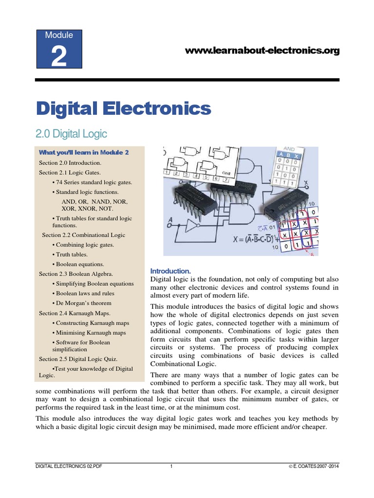 Digital Electronics Module 02 | PDF | Logic Gate | Boolean Algebra