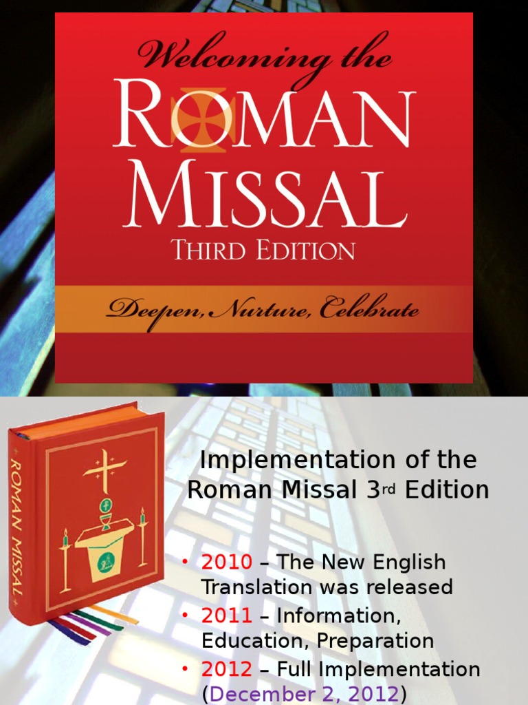 Roman Missal 3rd Edition Changes | PDF | Eucharist | Mass (Liturgy)