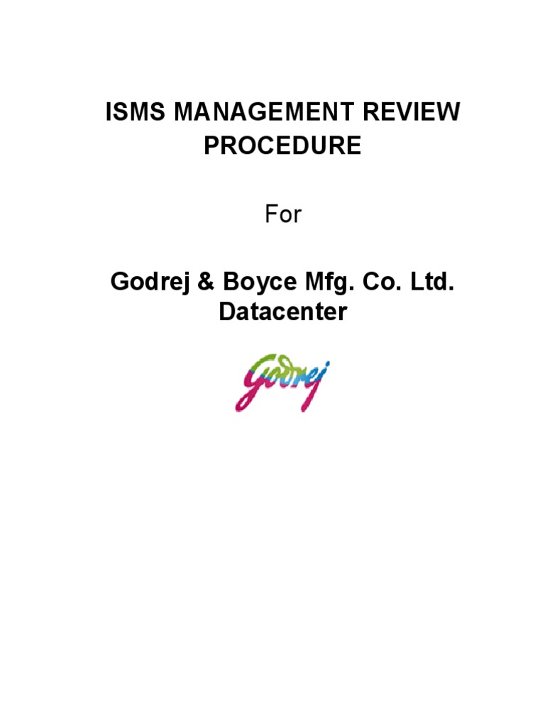 10a Isms Management Review Procedure v3 | PDF | Audit | Auditor's Report