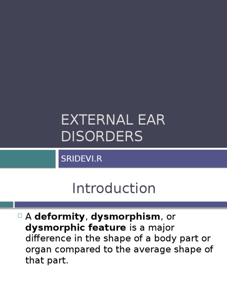 External Ear Disorders | PDF | Ear | Auditory System
