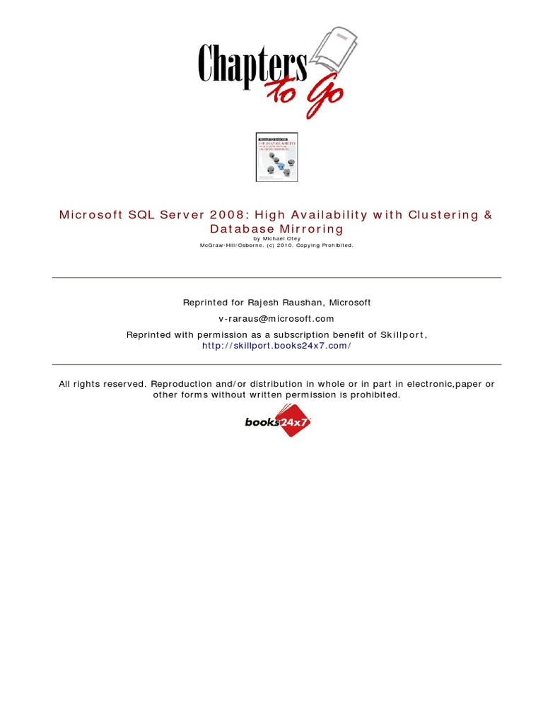 Chapter 6 Database Mirroring Architecture | PDF | Database Transaction ...
