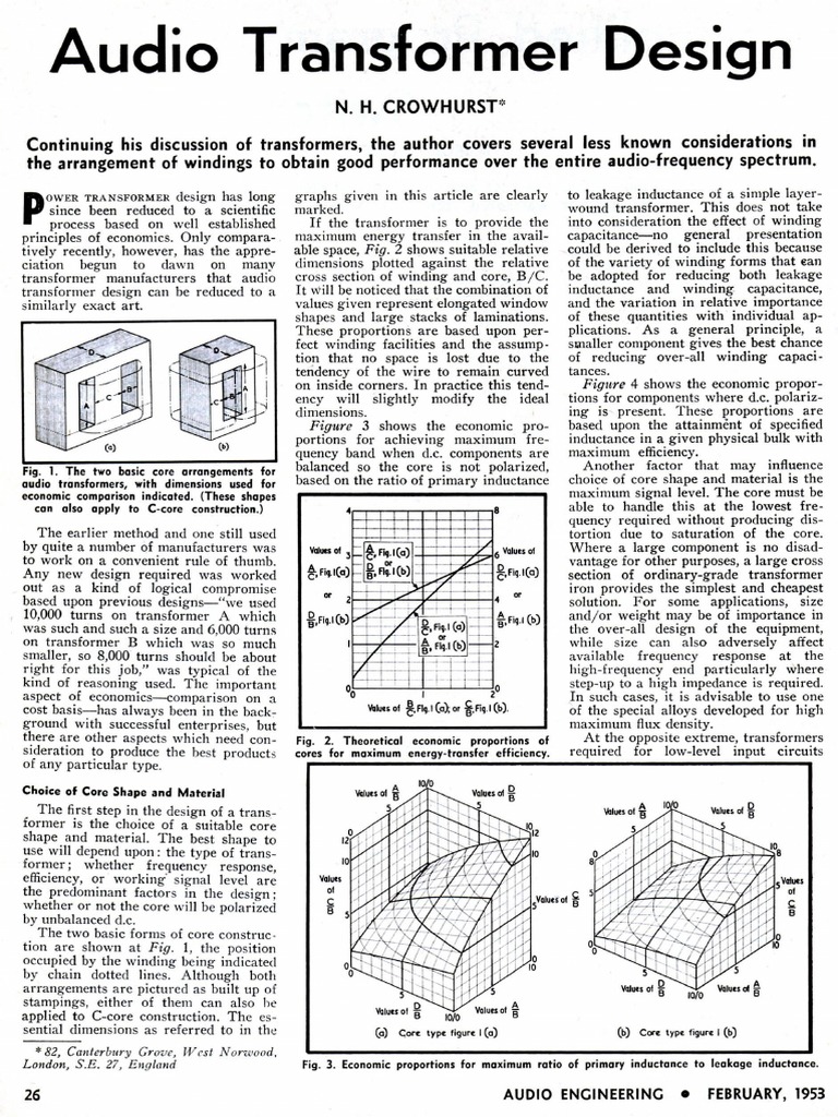 Audio Transformer Design