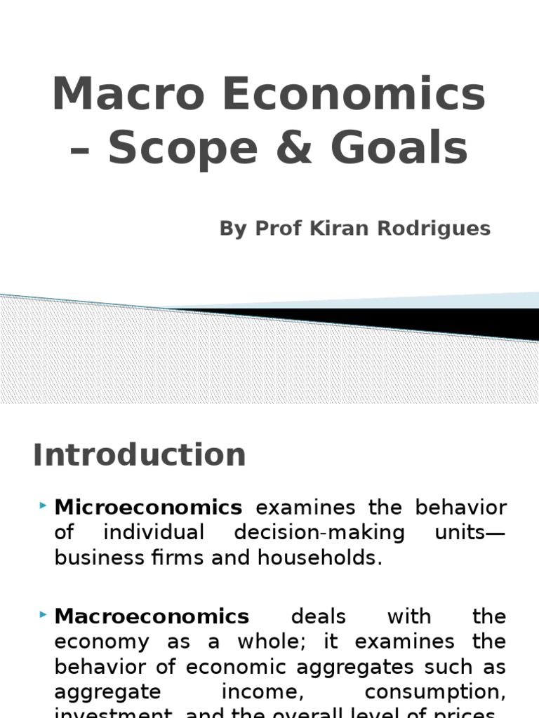 Scope and Goals of Macroeconomics | PDF | Macroeconomics | Full Employment