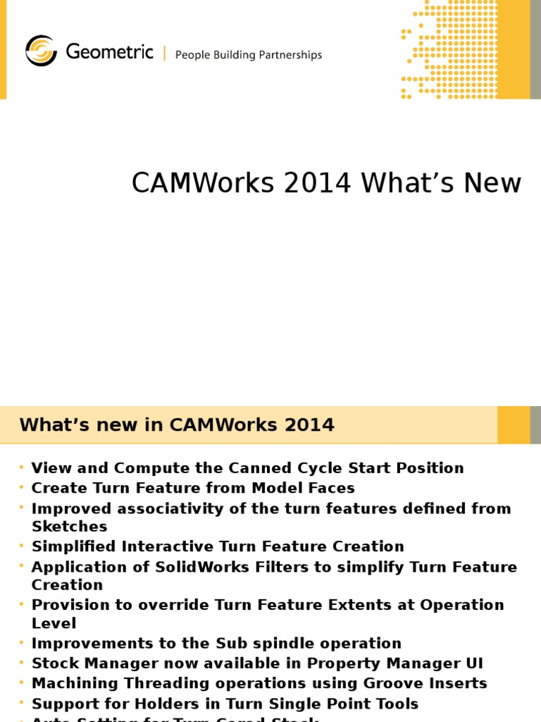 CAMWorks2014 SP0 What'SNew | PDF | Machine Tool | Thread (Computing)