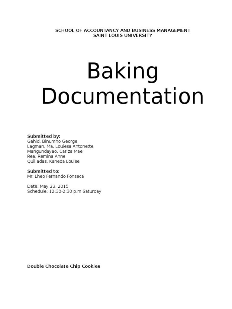 Baking Documentation | PDF | Cakes | Butter