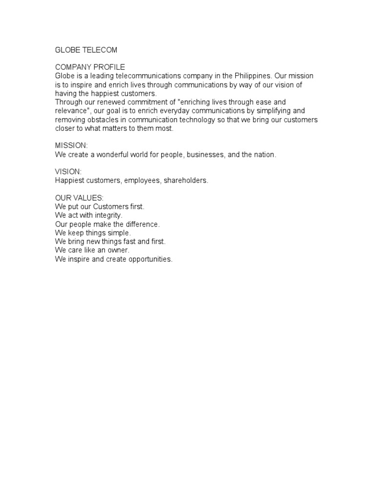 Globe Telecom | PDF | Career & Growth | Business