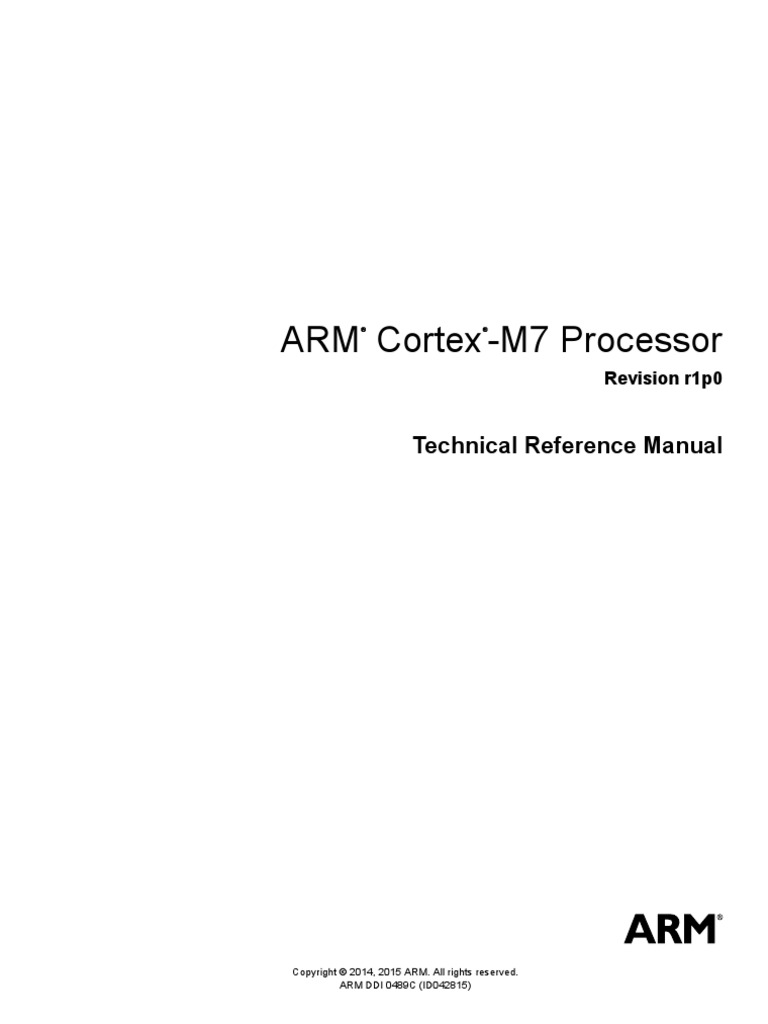 Ddi0489c Cortex M7 Trm Pdf Arm Architecture Instruction Set 5522