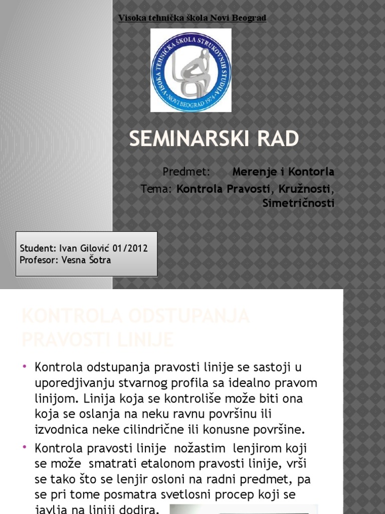 Merenje I Kontrola | PDF