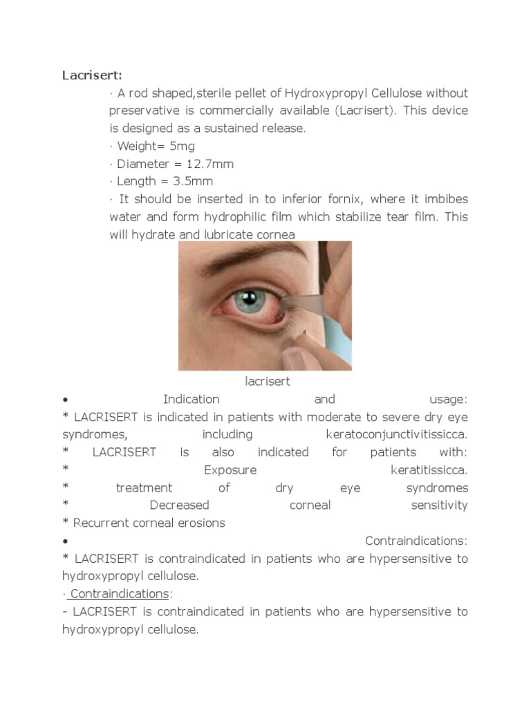 Lacrisert | Chemical Substances | Chemistry