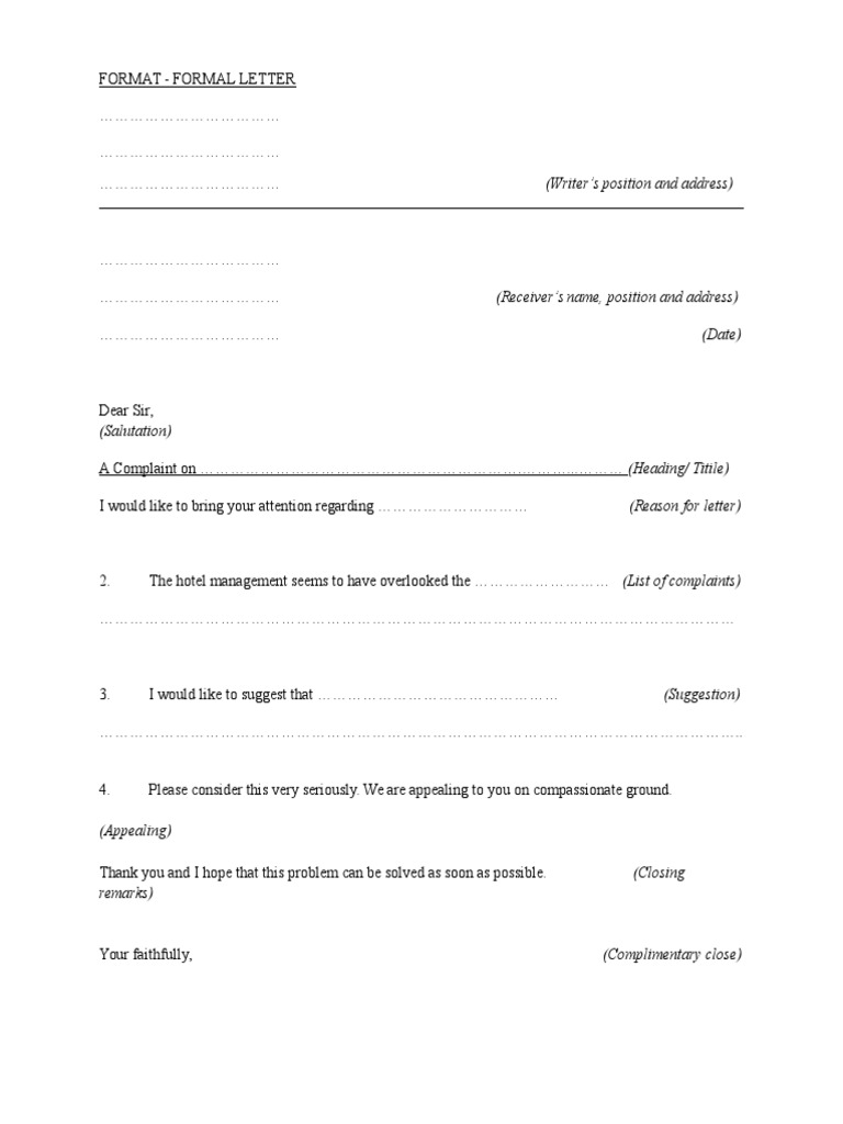 English Letter Format | PDF