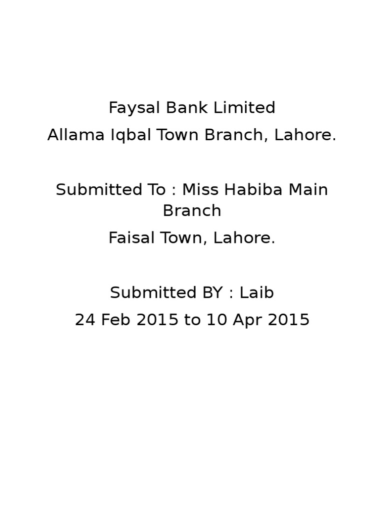 Faysal Bank Limited | PDF | Transaction Account | Cheque