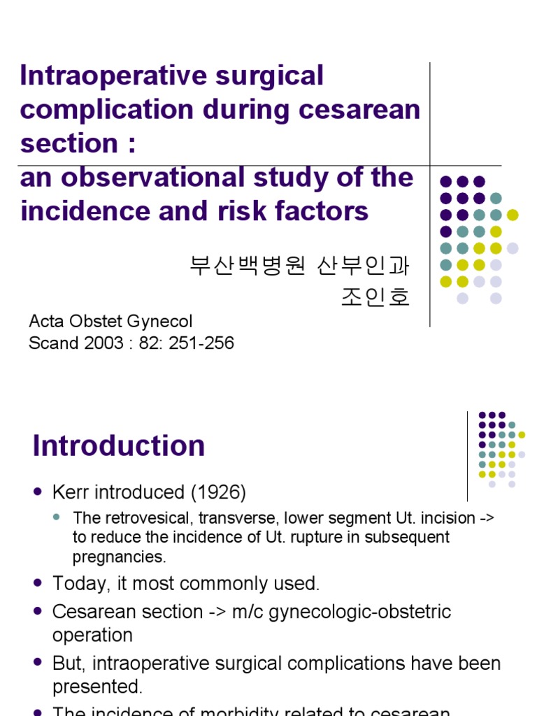 Intraoperative Surgical Complication During Cesarean Section | Caesarean Section | Childbirth