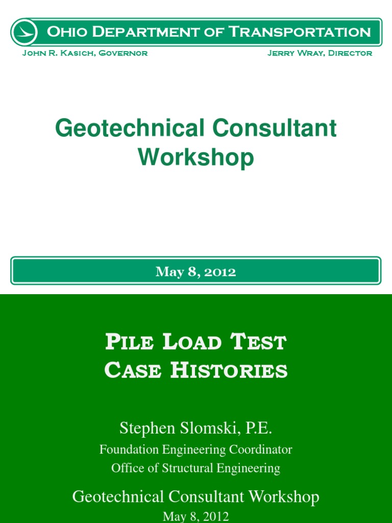 2012 Workshop Driven Piles Case Histories | PDF | Deep Foundation ...