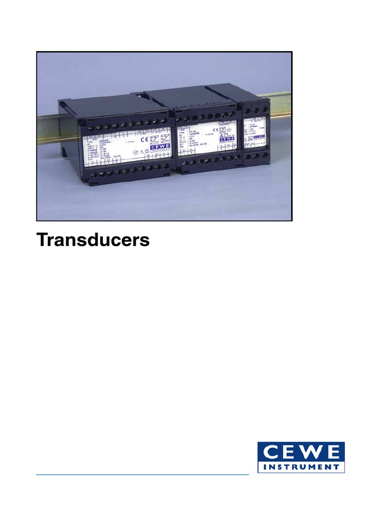 Transducers Catalogue | PDF | Direct Current | Signal (Electrical ...