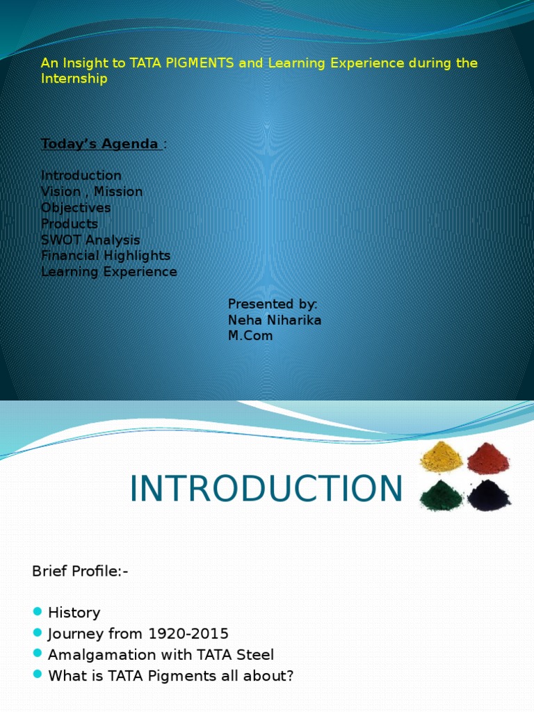 Tata Pigments | PDF | Pigment | Paint