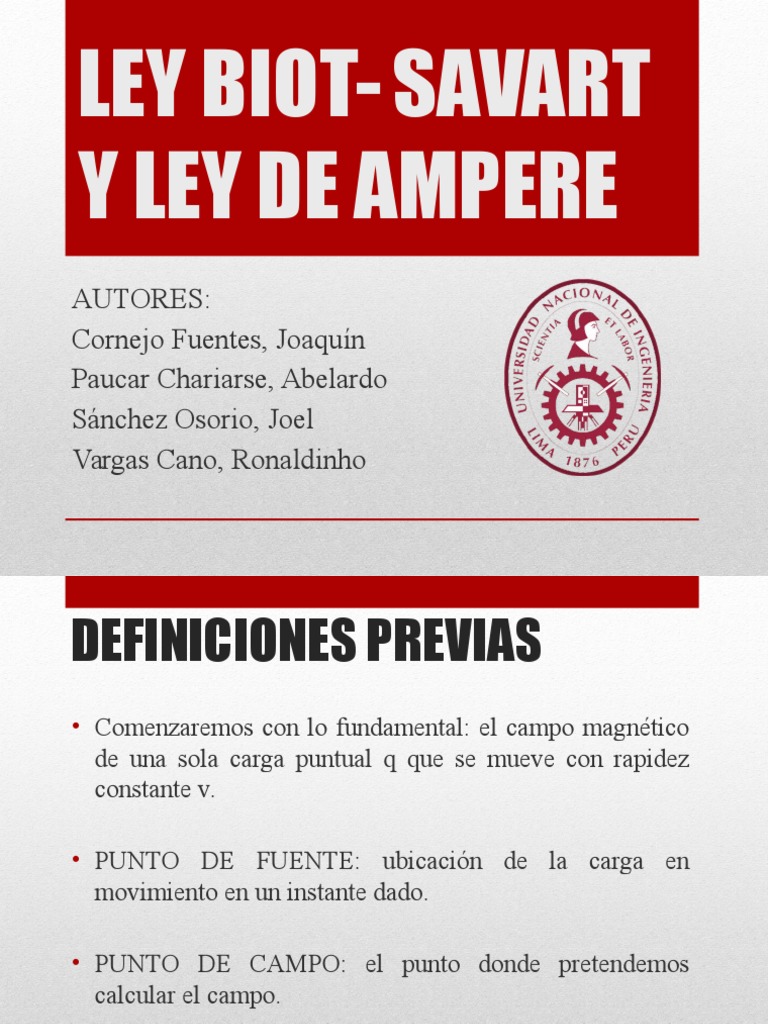 Ley Biot Savart y Ley de Ampere | PDF | Campo magnético | Vector Euclidiano