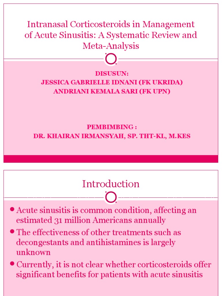 Intranasal Corticosteroids in Management | PDF | Medicine | Clinical ...