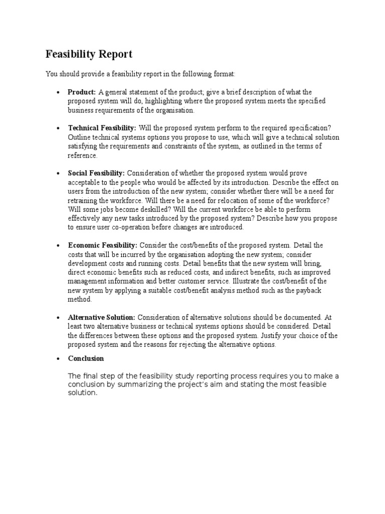Feasibility Report | PDF