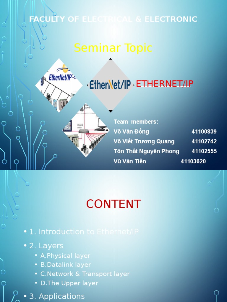 Seminar Topic: Faculty of Electrical & Electronic | PDF | Ethernet ...