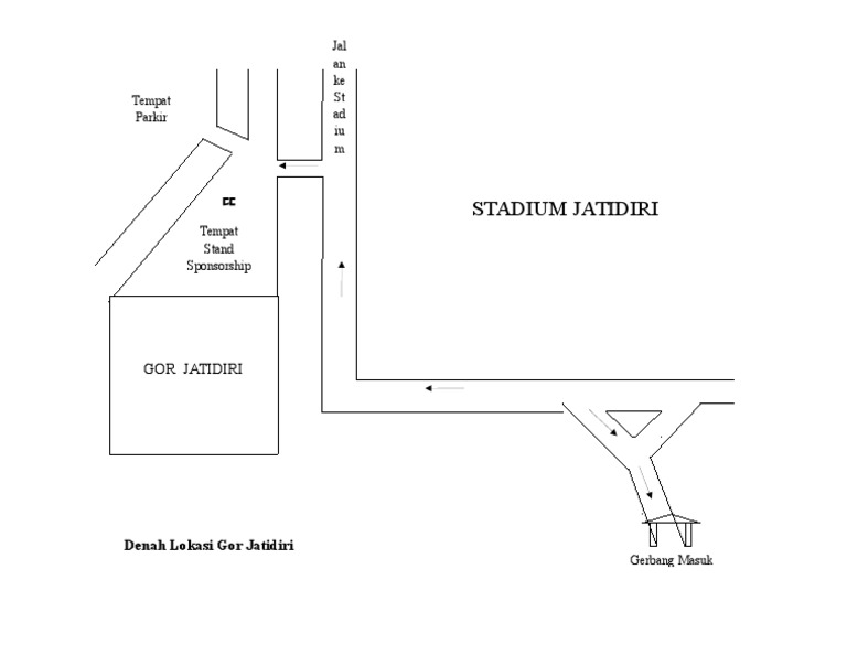 Sketsa Denah Gor Jatidiri | PDF